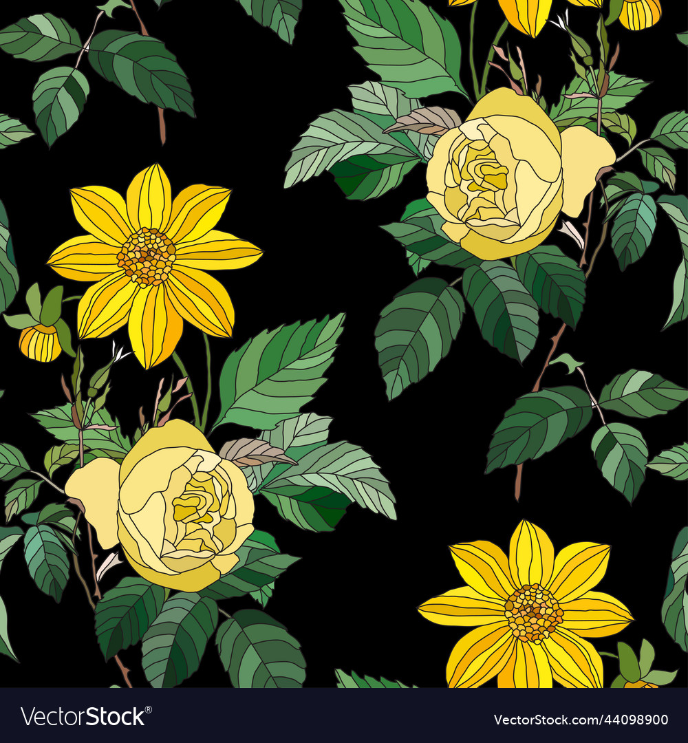 Floral seamless pattern Royalty Free Vector Image