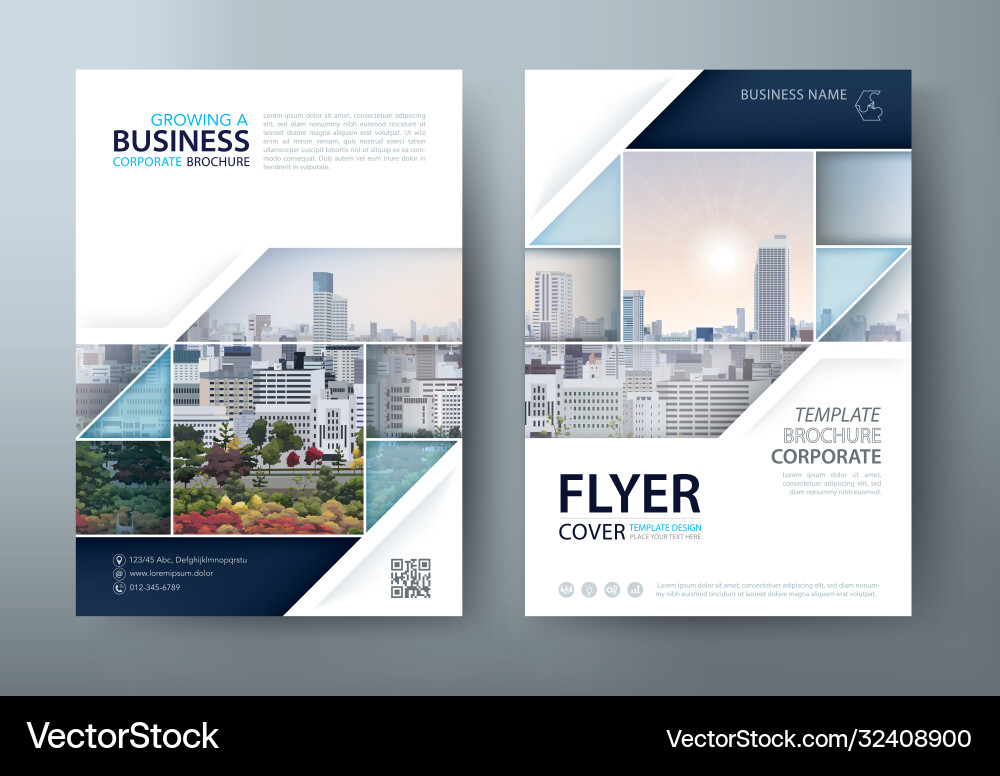 Flyer leaflet cover book cover template Royalty Free Vector