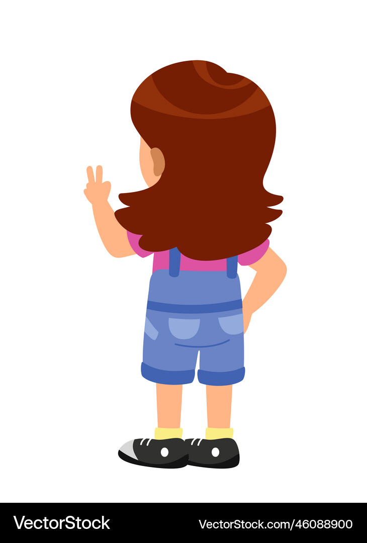 Girl standing for animation Royalty Free Vector Image