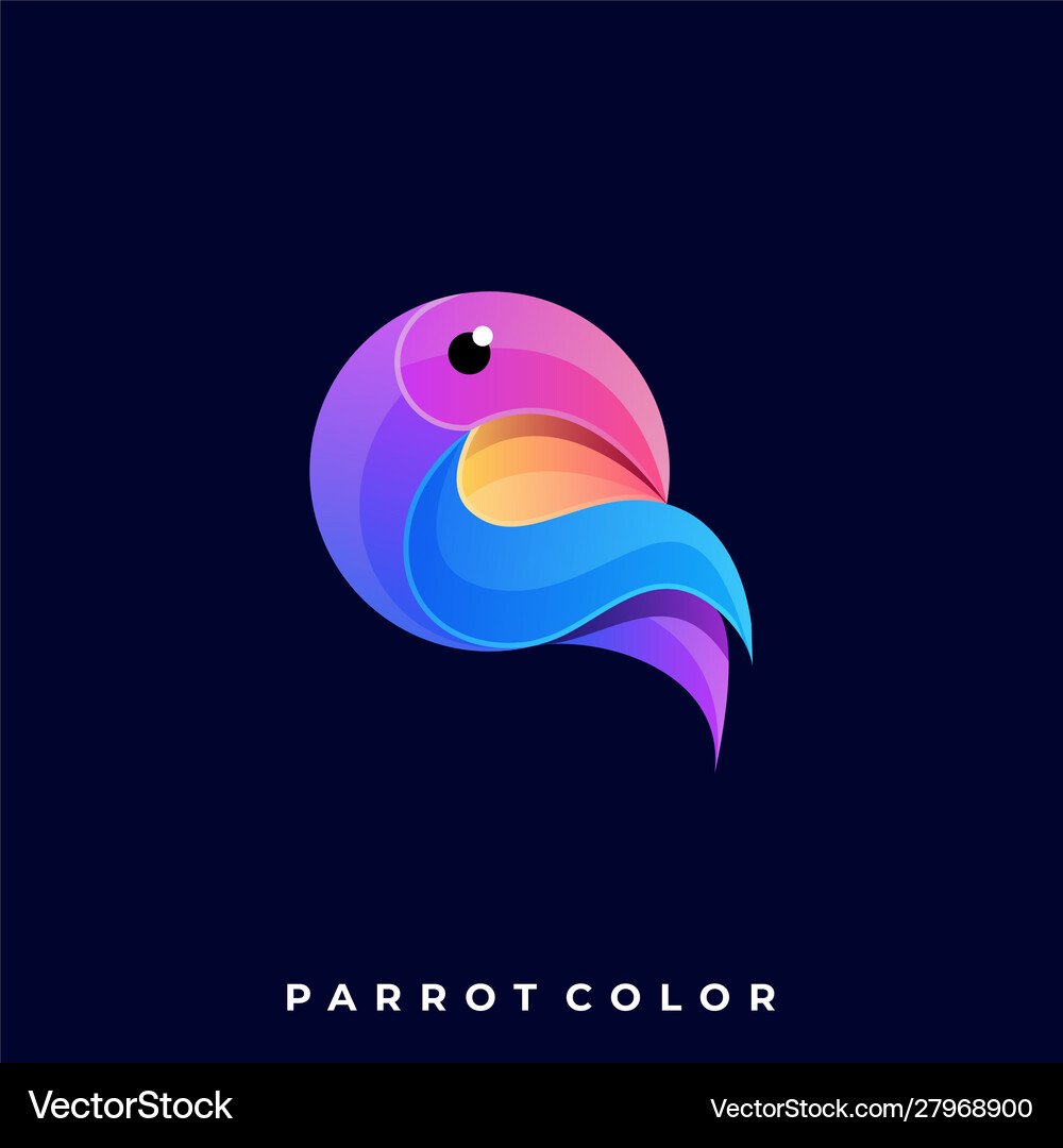 Parrot colorful design template Royalty Free Vector Image