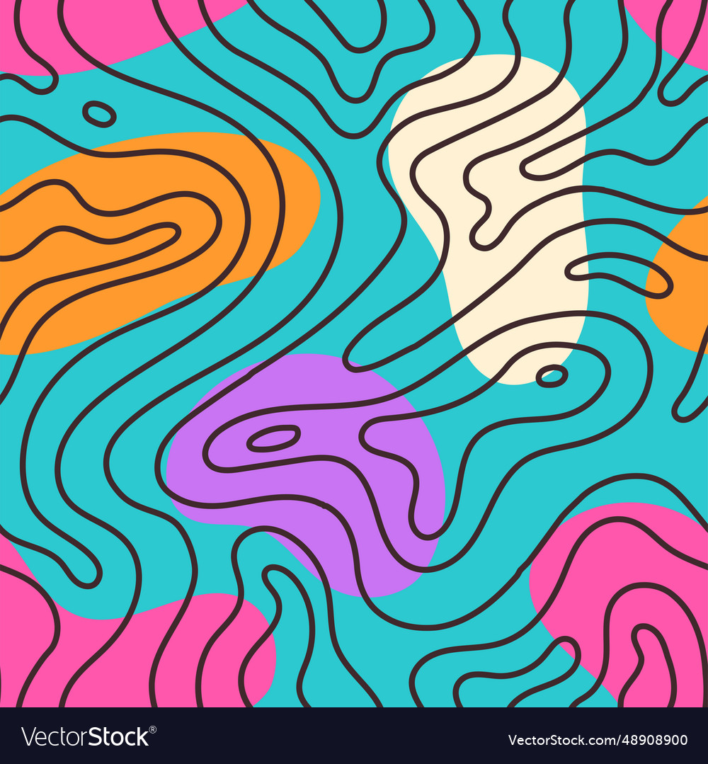 Seamless Pattern With Abstract Lines Royalty Free Vector