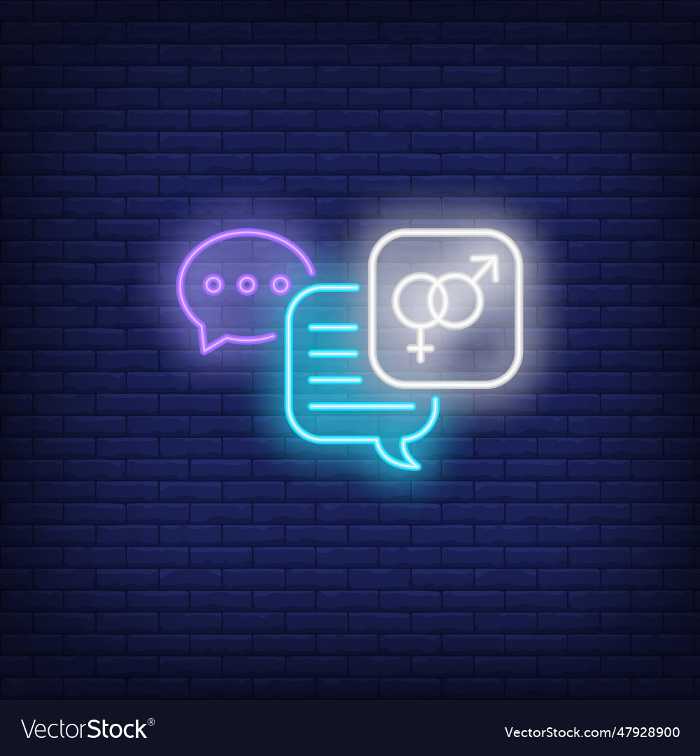 Sexting Neon Sign Royalty Free Vector Image Vectorstock
