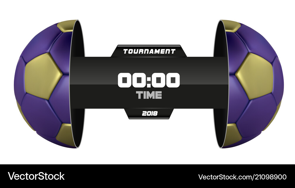 Soccer league with team competition Royalty Free Vector