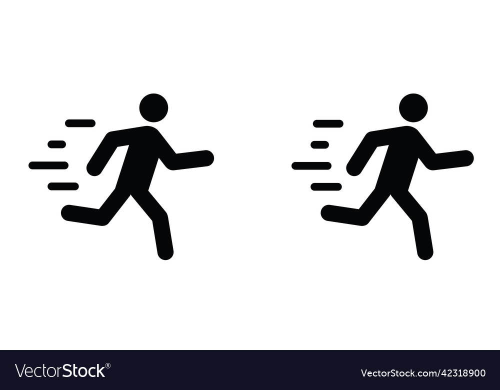 Stop do not run jump zone pictogram Royalty Free Vector