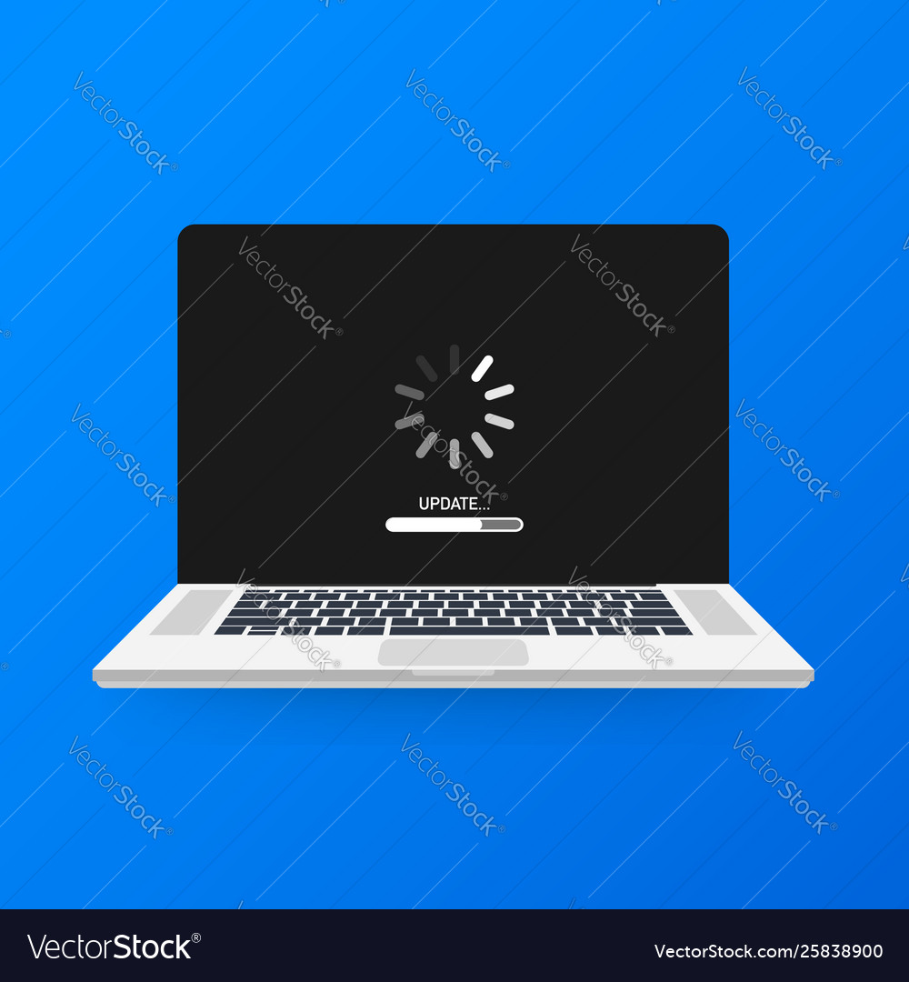 System Software Update Data Or Synchronize Vector Image