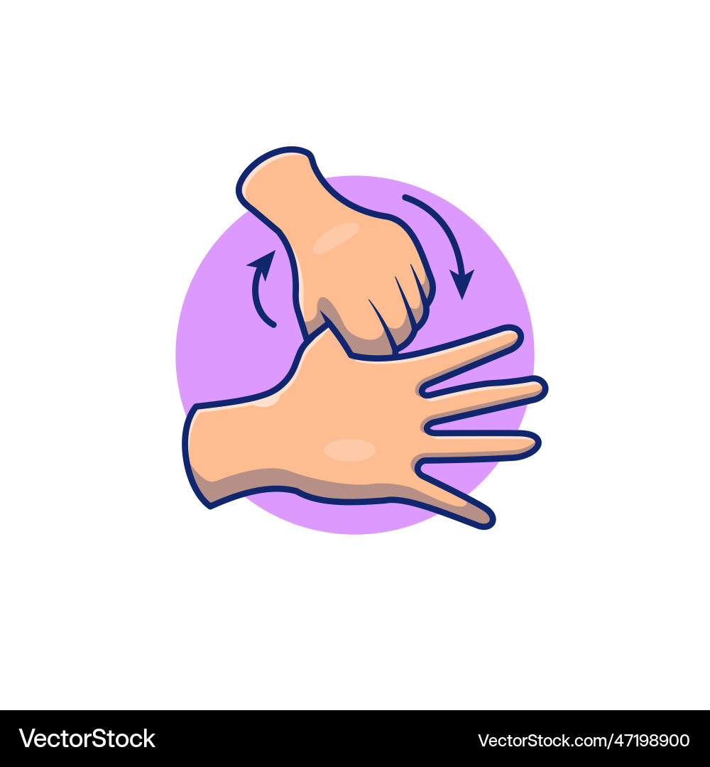 Washing hand cartoon Royalty Free Vector Image