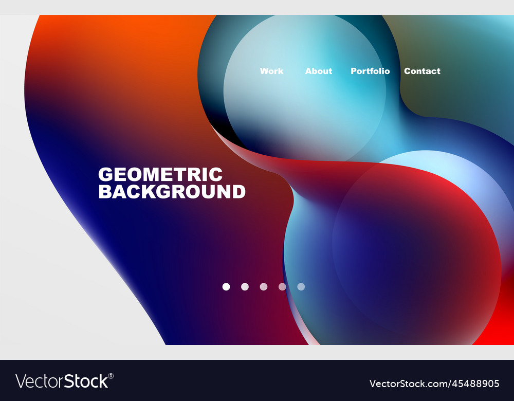 Abstract liquid background for your landing page Vector Image