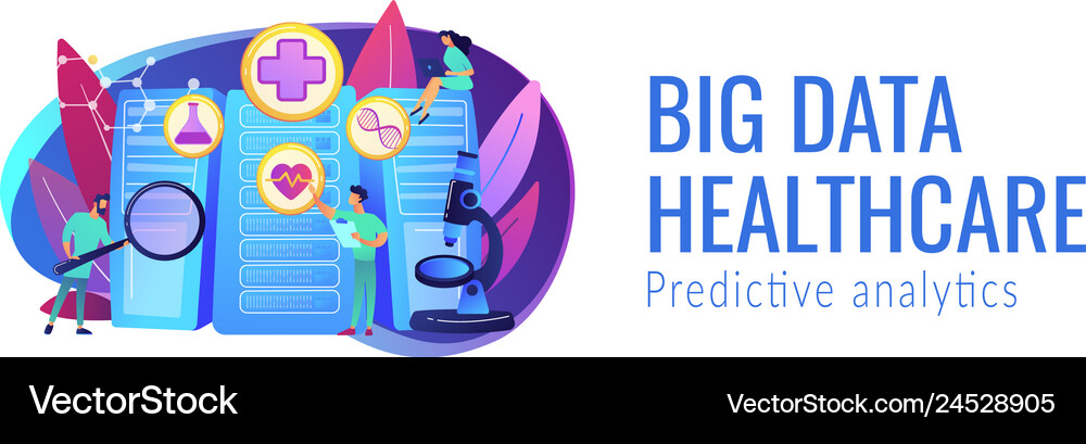 Big data healthcare concept banner header Vector Image