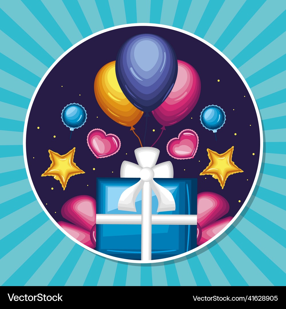 Birthday shiny gifts Royalty Free Vector Image