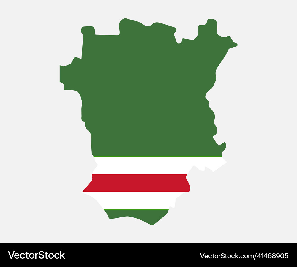 Chechen flag national europe emblem map design Vector Image