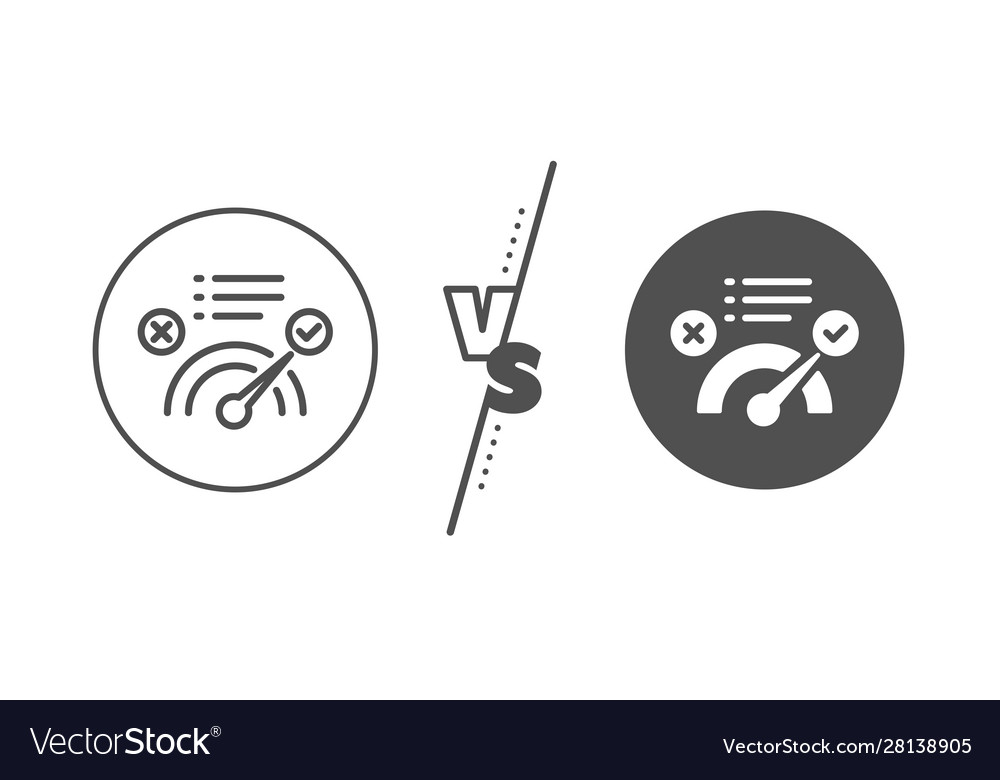 Correct answer line icon accepted or confirmed Vector Image Correct answer line icon accepted or confirmed Vector Image
