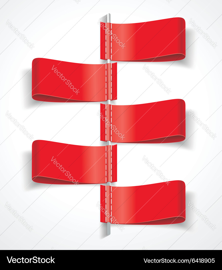 Diagram template of color pointers or modern 3d Vector Image