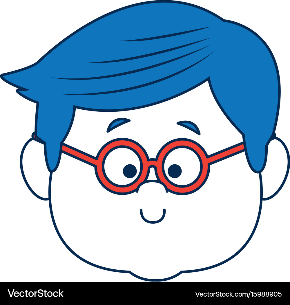 Face male person character profile image Vector Image