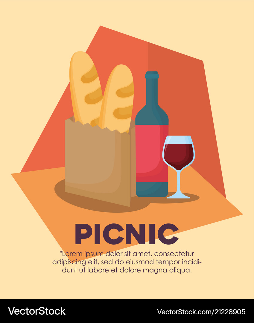 Picnic food design Royalty Free Vector Image - VectorStock