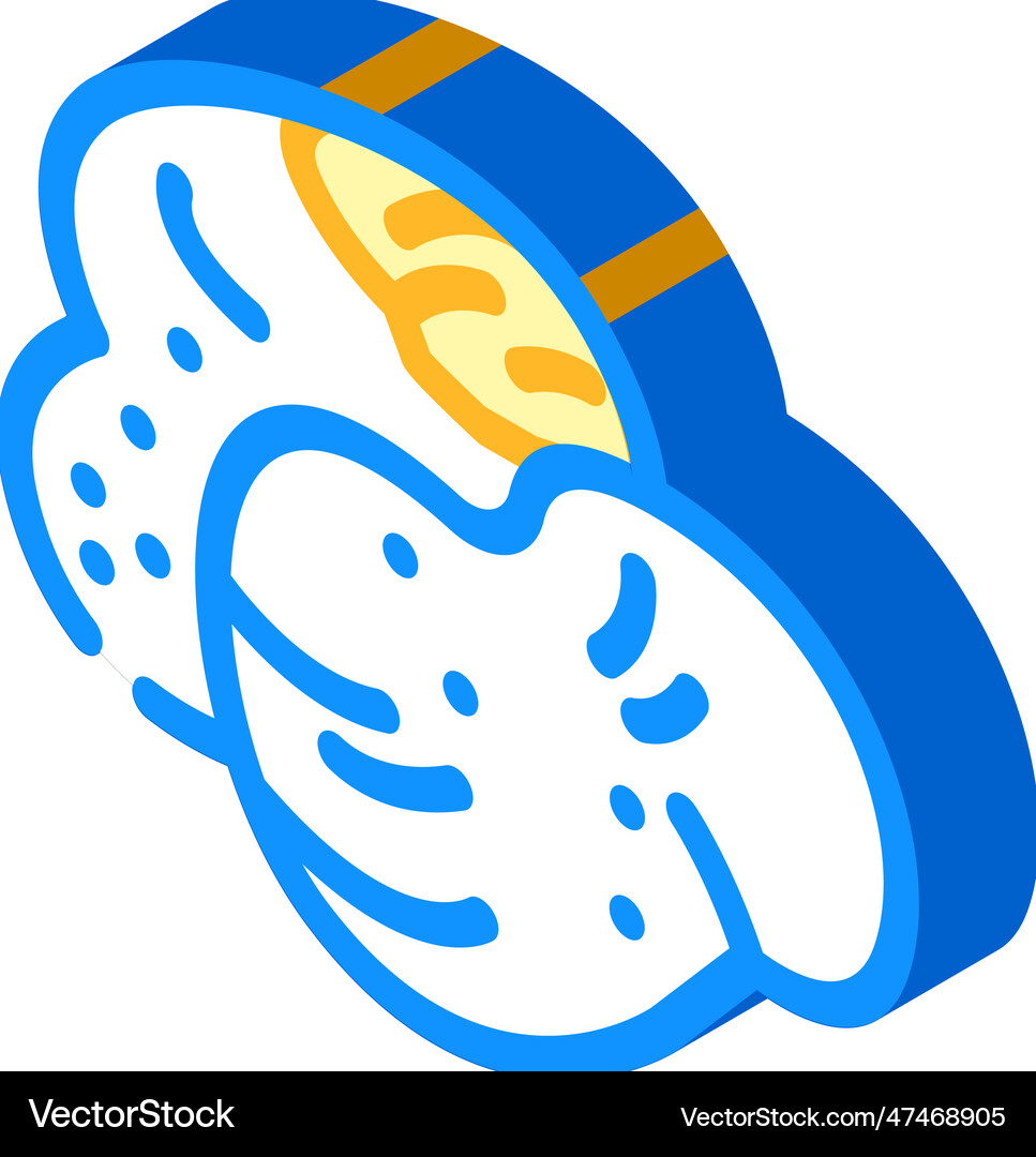 Popcorn food snack isometric icon Royalty Free Vector Image