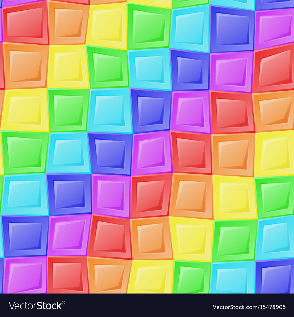 Rainbow mosaic pattern Royalty Free Vector Image