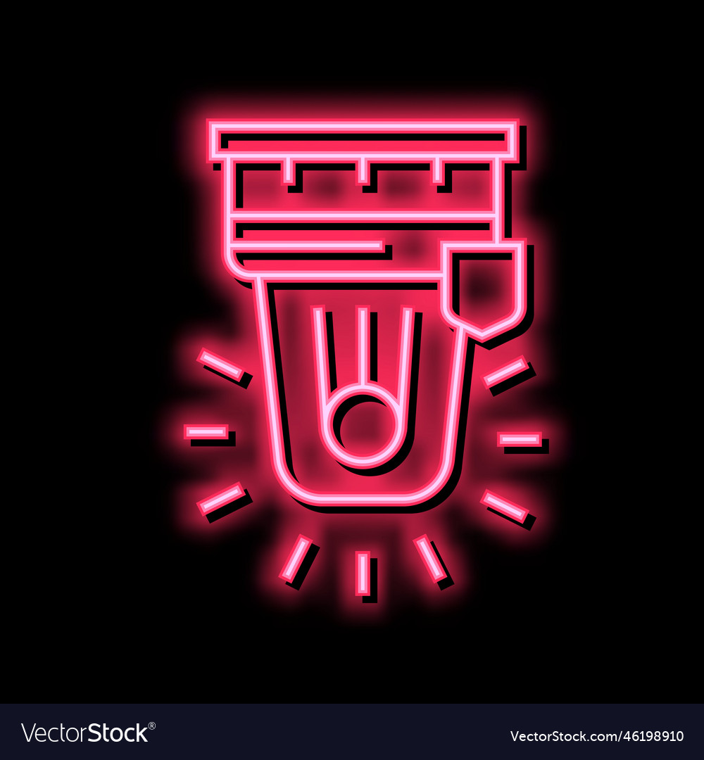 Alarm signalization neon glow icon Royalty Free Vector Image