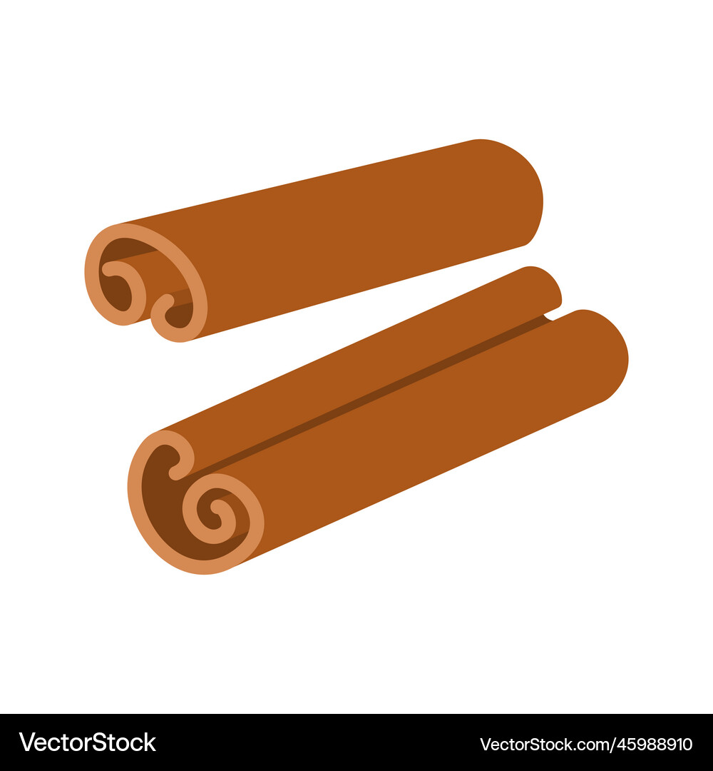 Cinnamon sticks isolated on white christmas Vector Image