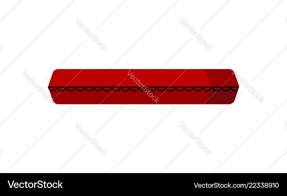 Closed coffin isolated red wooden Royalty Free Vector Image