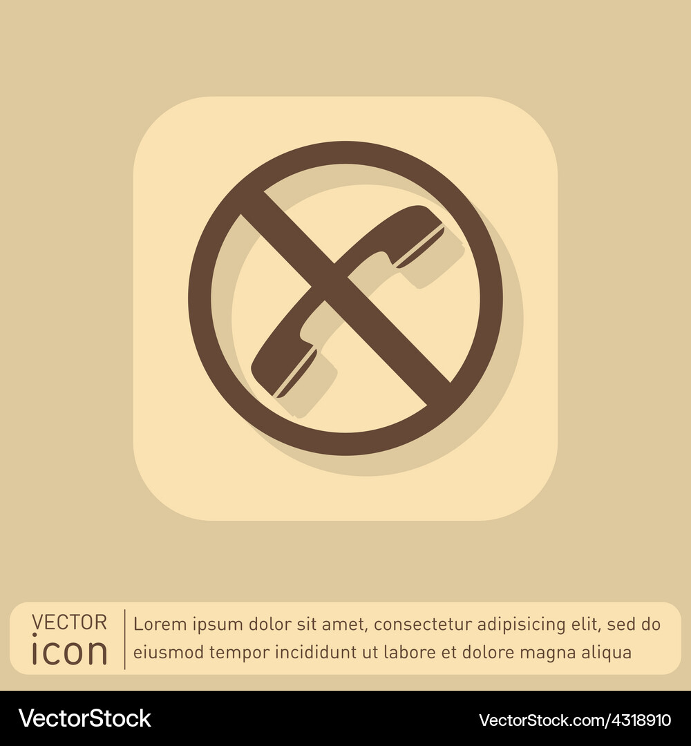 Forbidden to use phone forbidding symbol Vector Image
