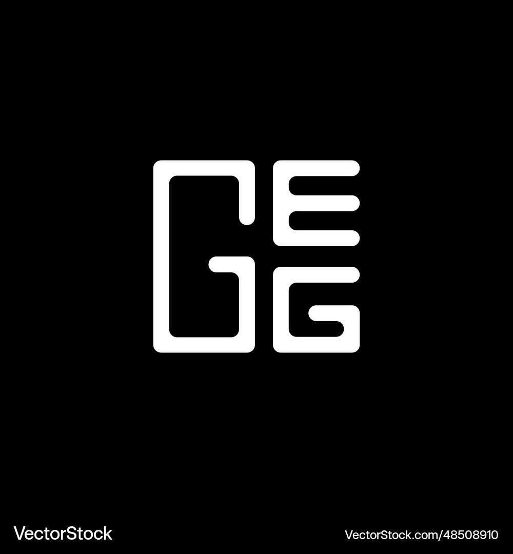 Geg letter logo design simple and modern Vector Image