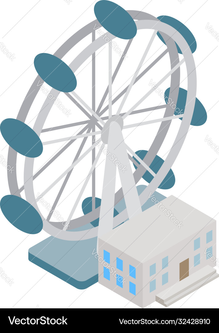 London wheel icon isometric style Royalty Free Vector Image