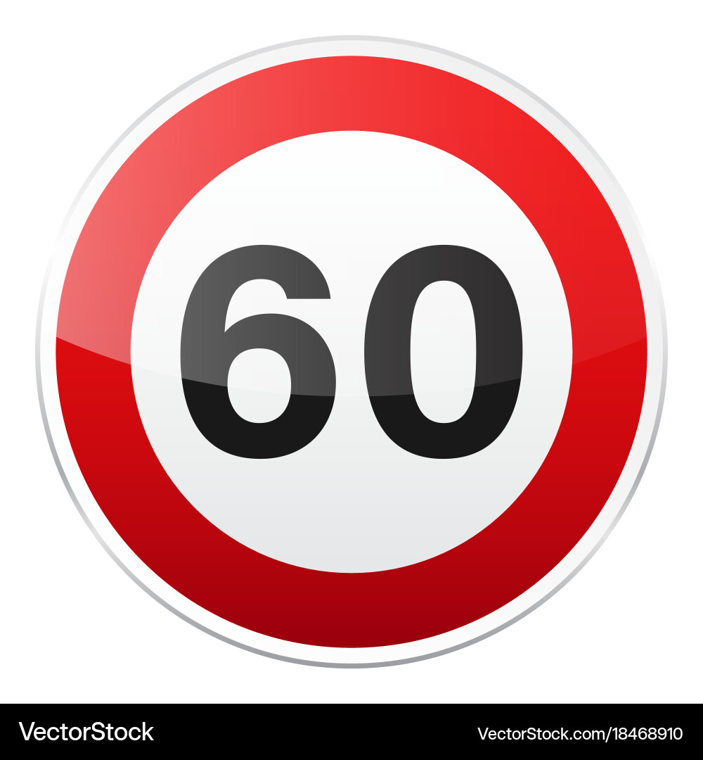 Road red sign on white background traffic Vector Image