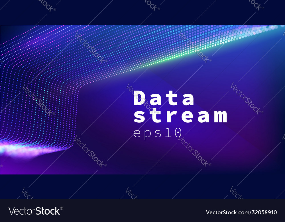 Science technology background data stream Vector Image