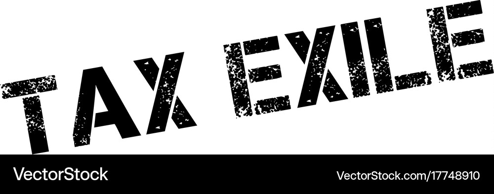 Tax exile rubber stamp Royalty Free Vector Image