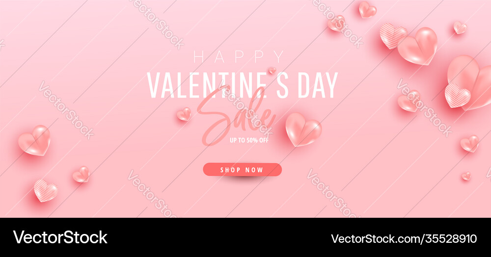 Valentines day design concept minimal pink Vector Image