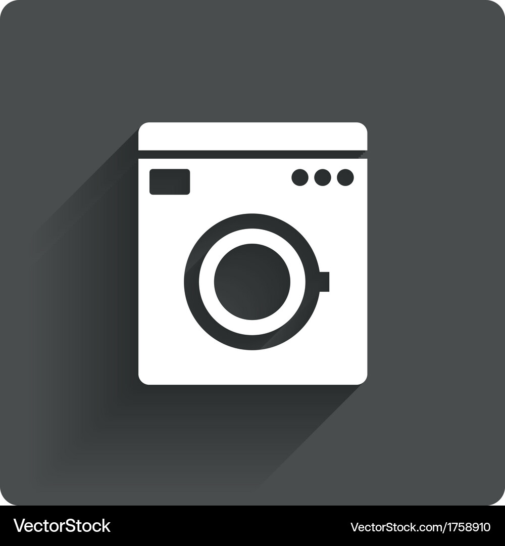 Washing machine icon Wash machine symbol Vector Image