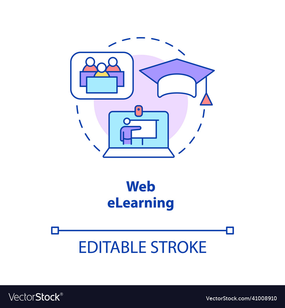 Web elearning concept icon Royalty Free Vector Image