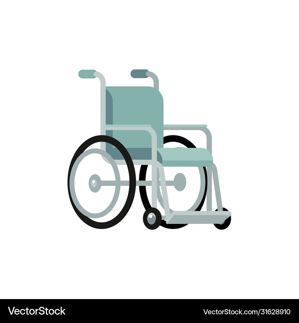 Wheelchair for disabled people mobility flat Vector Image