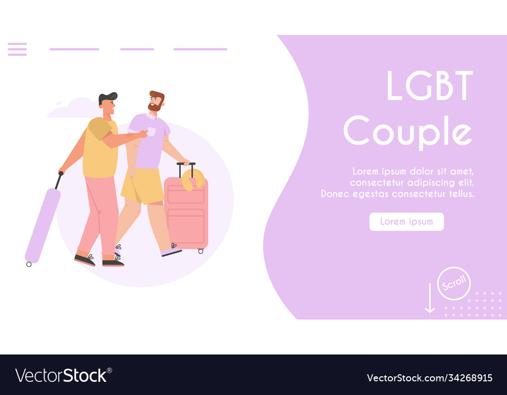 Banner lgbt couple concept Royalty Free Vector Image