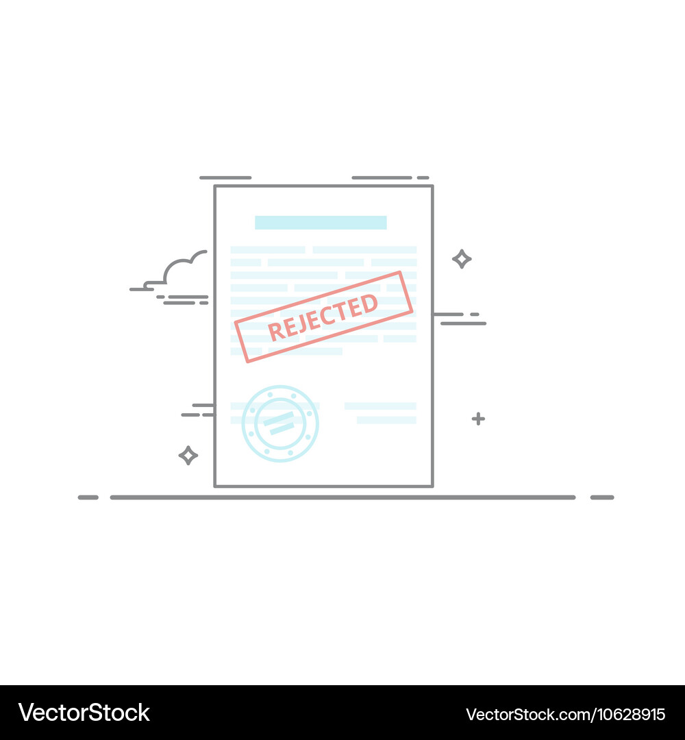 Concept of rejection the document made Royalty Free Vector