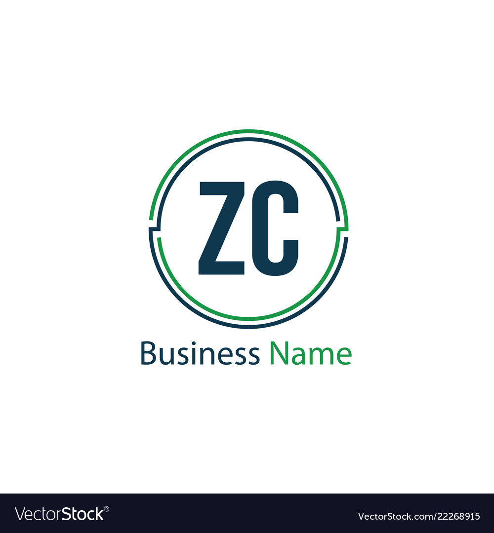Initial letter zc logo template design Royalty Free Vector