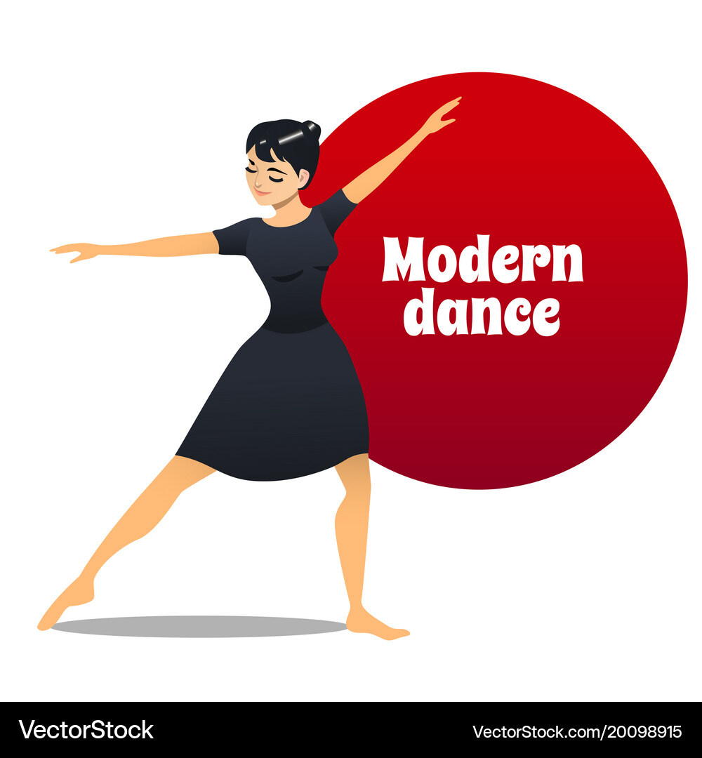 Modern dance in cartoon style Royalty Free Vector Image