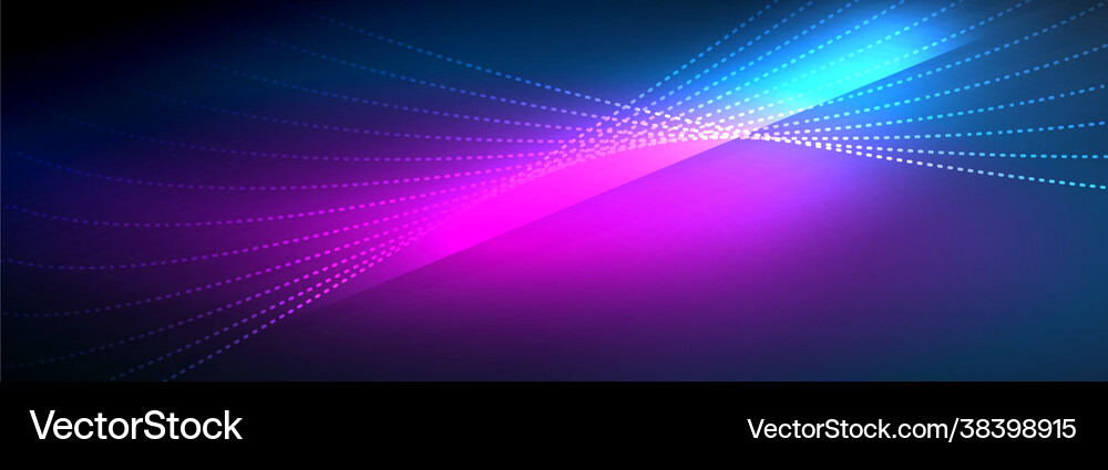 Neon shiny color background with light glowing Vector Image