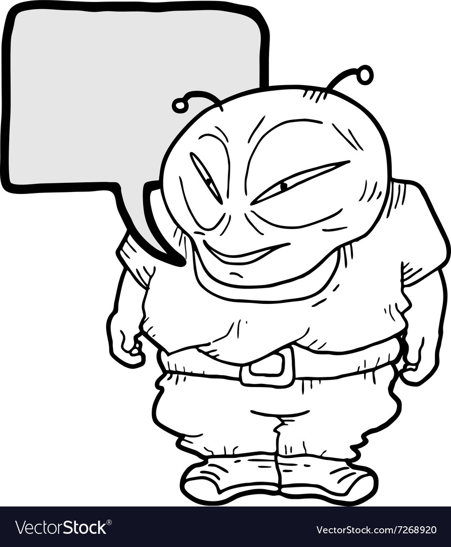 Alien comic design Royalty Free Vector Image - VectorStock