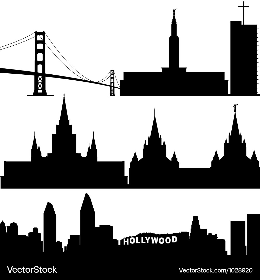 Architecture of california Royalty Free Vector Image