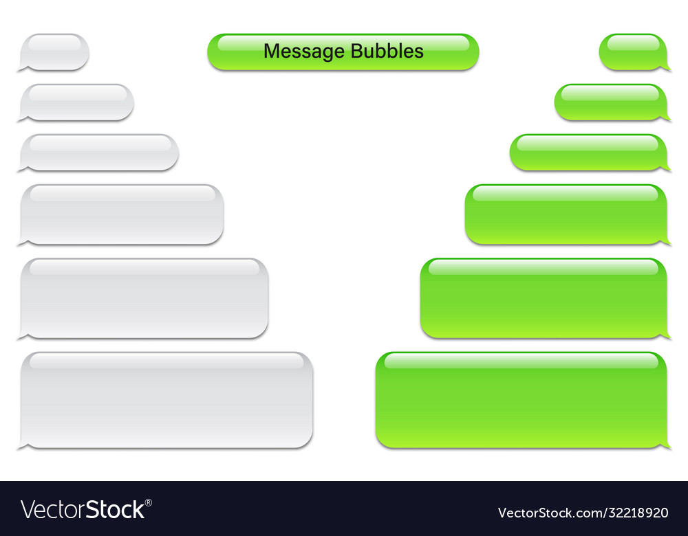 Blank message bubbles chat or messenger Royalty Free Vector Blank message bubbles chat or messenger Royalty Free Vector