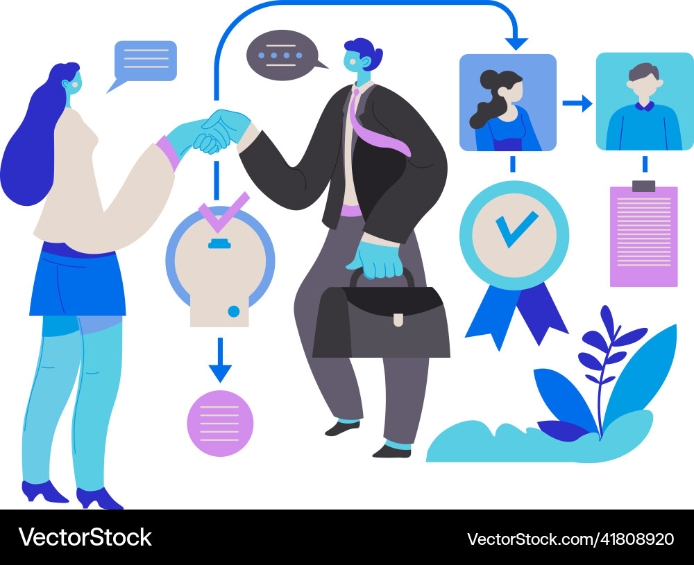 Business cooperation and assistance handshake Vector Image