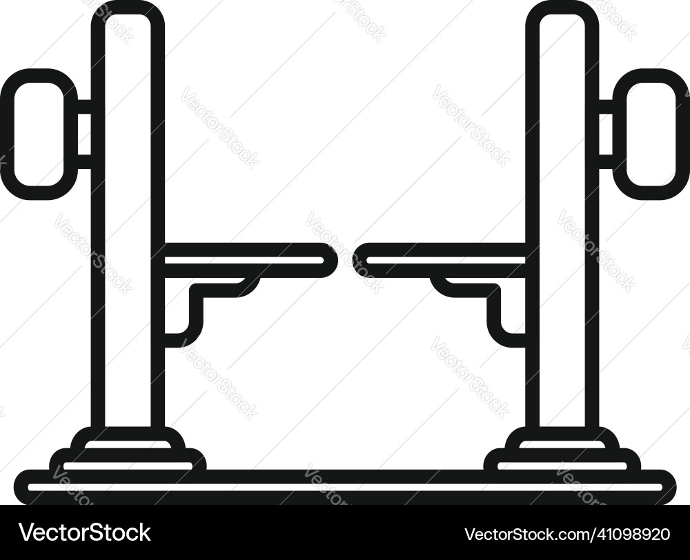 Car lift icon outline auto service Royalty Free Vector Image