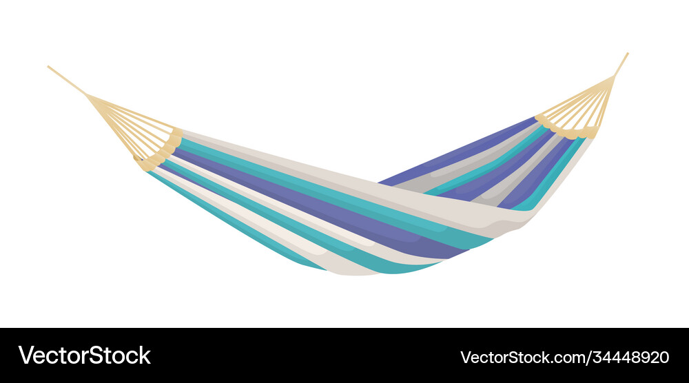 Hanging hammock made from mixed color striped Vector Image