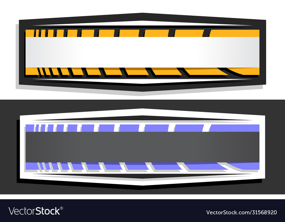 Horizontal futuristic labels Royalty Free Vector Image