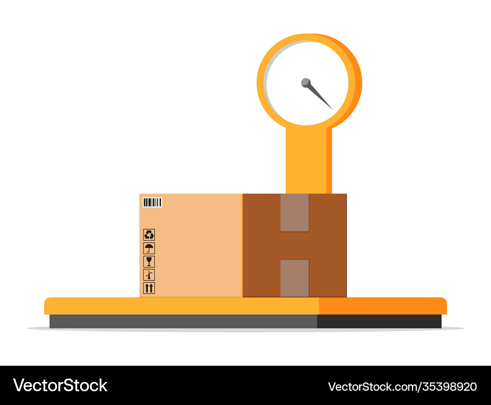 Industrial cargo weight scales Royalty Free Vector Image