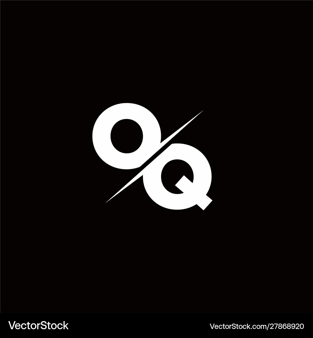 Oq logo letter monogram slash with modern Vector Image