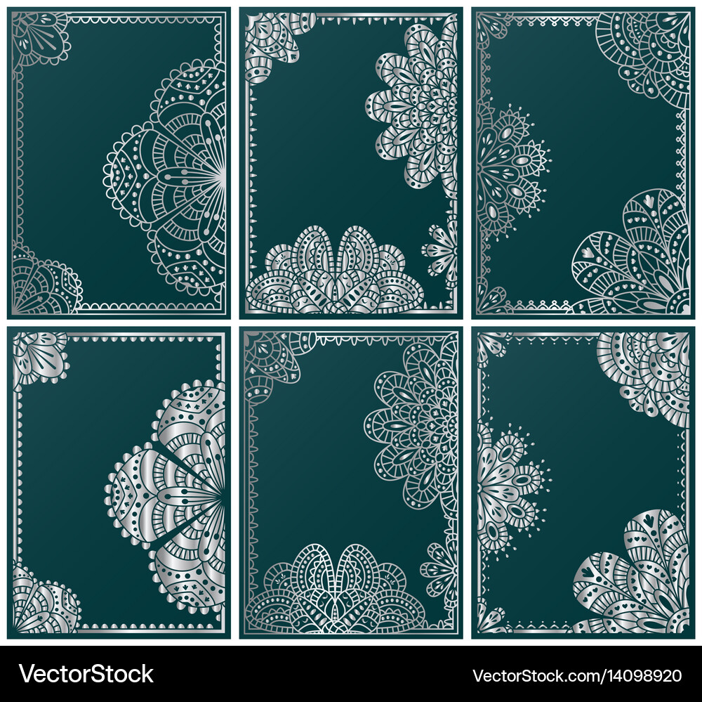 Set of silver packaging in luxury style Royalty Free Vector