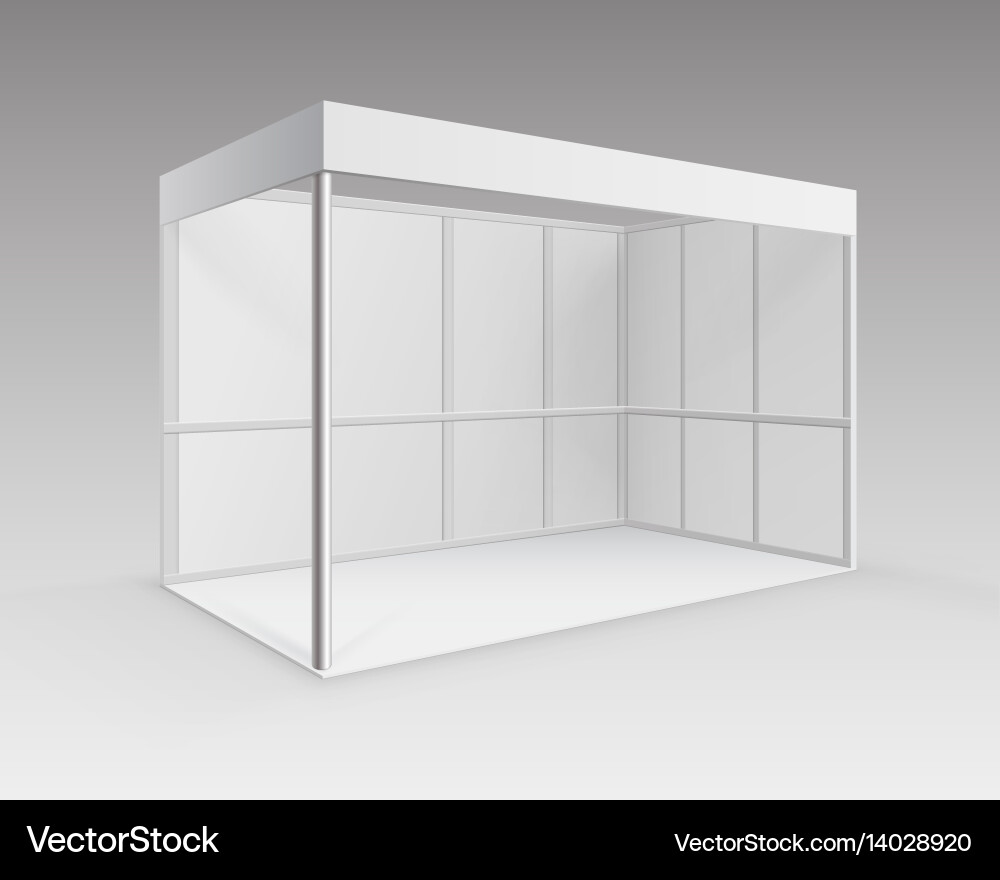 Trade exhibition booth stand for presentation Vector Image