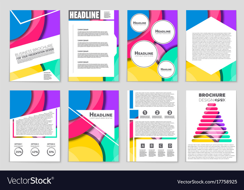 Abstract layout background set for art Royalty Free Vector